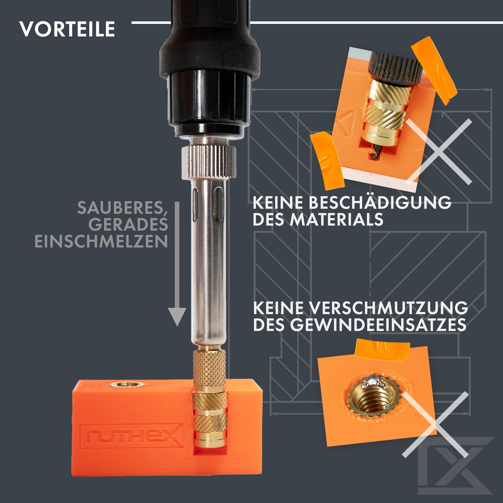 ruthex complete set M2 + M3 + M4 + M5 assortment box - M2.5 + M6 + M8